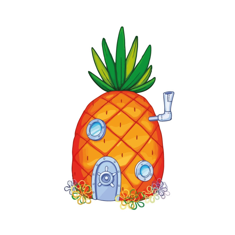 Casa de bob- Bob esponja – Stickers Med