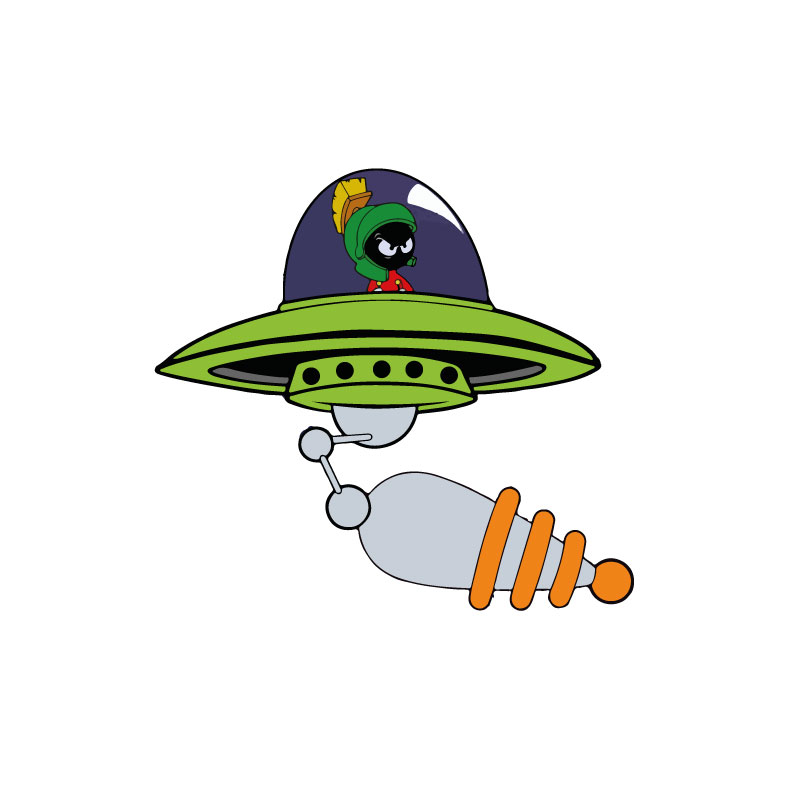 Marvin nave- Marvin el marciano – Stickers Med